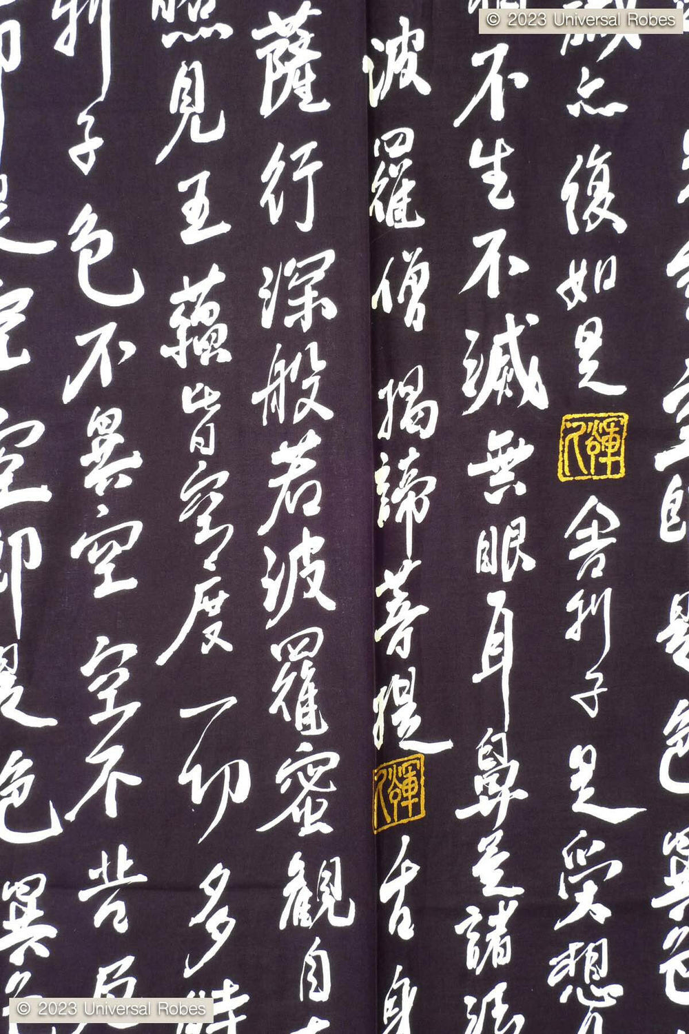 Men HANNYA Sutra Cotton Yukata Kimono Black/White